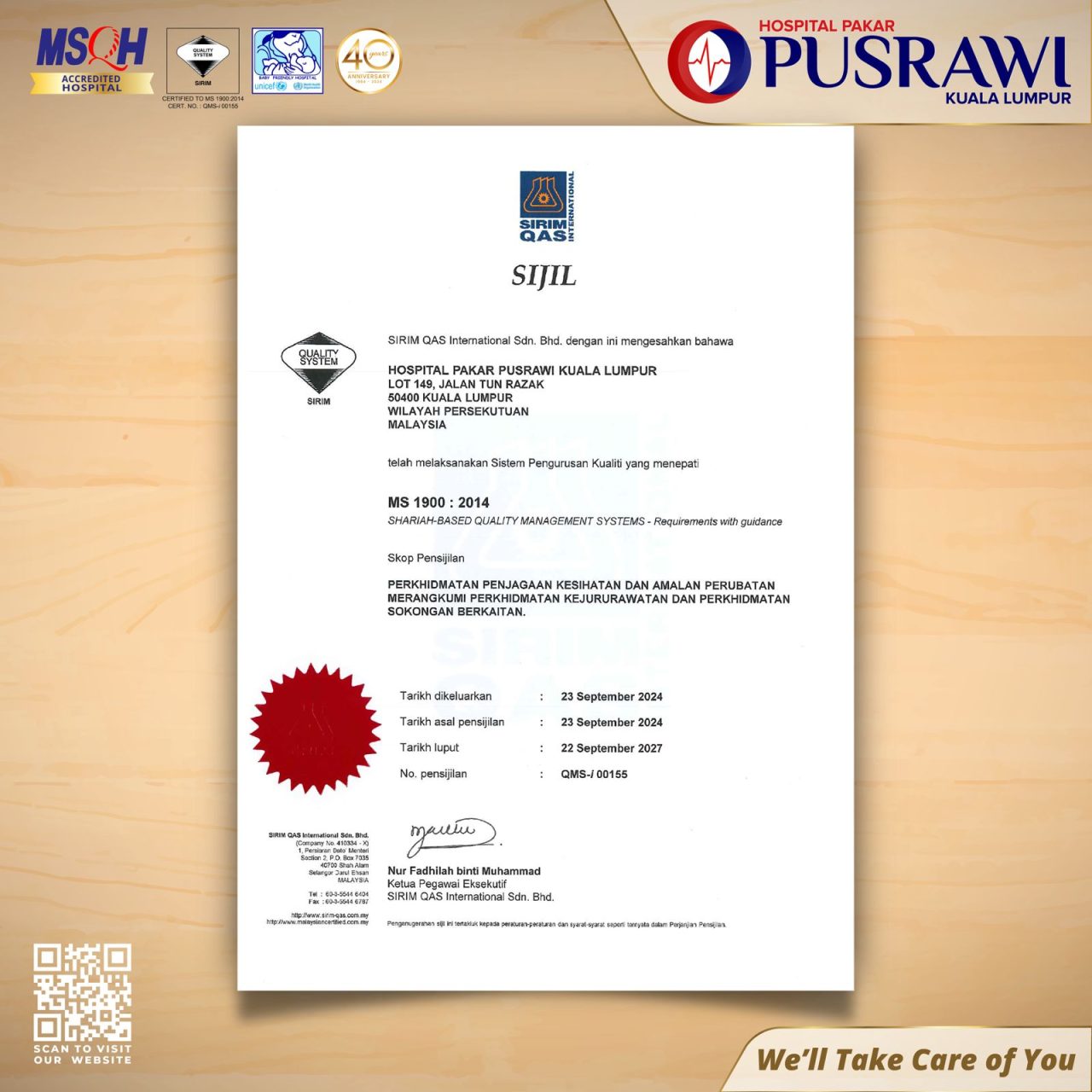 Hospital Pakar PUSRAWI Kuala Lumpur | Pusat Kesihatan Sekeluarga