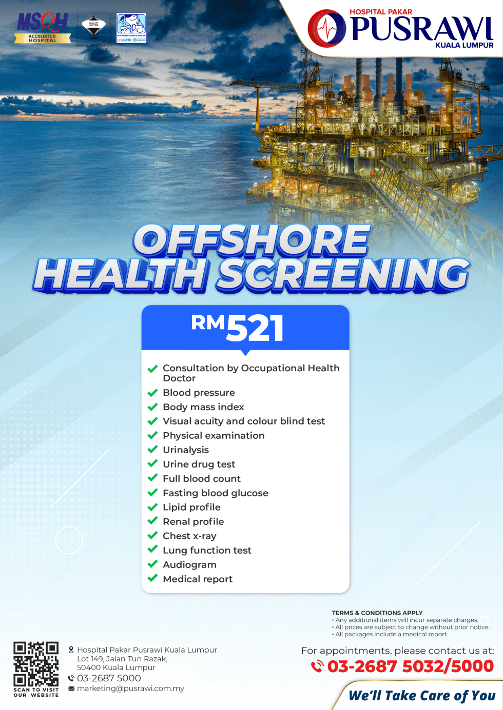 Pakej Pemeriksaan Kesihatan | Hospital Pakar PUSRAWI Kuala Lumpur