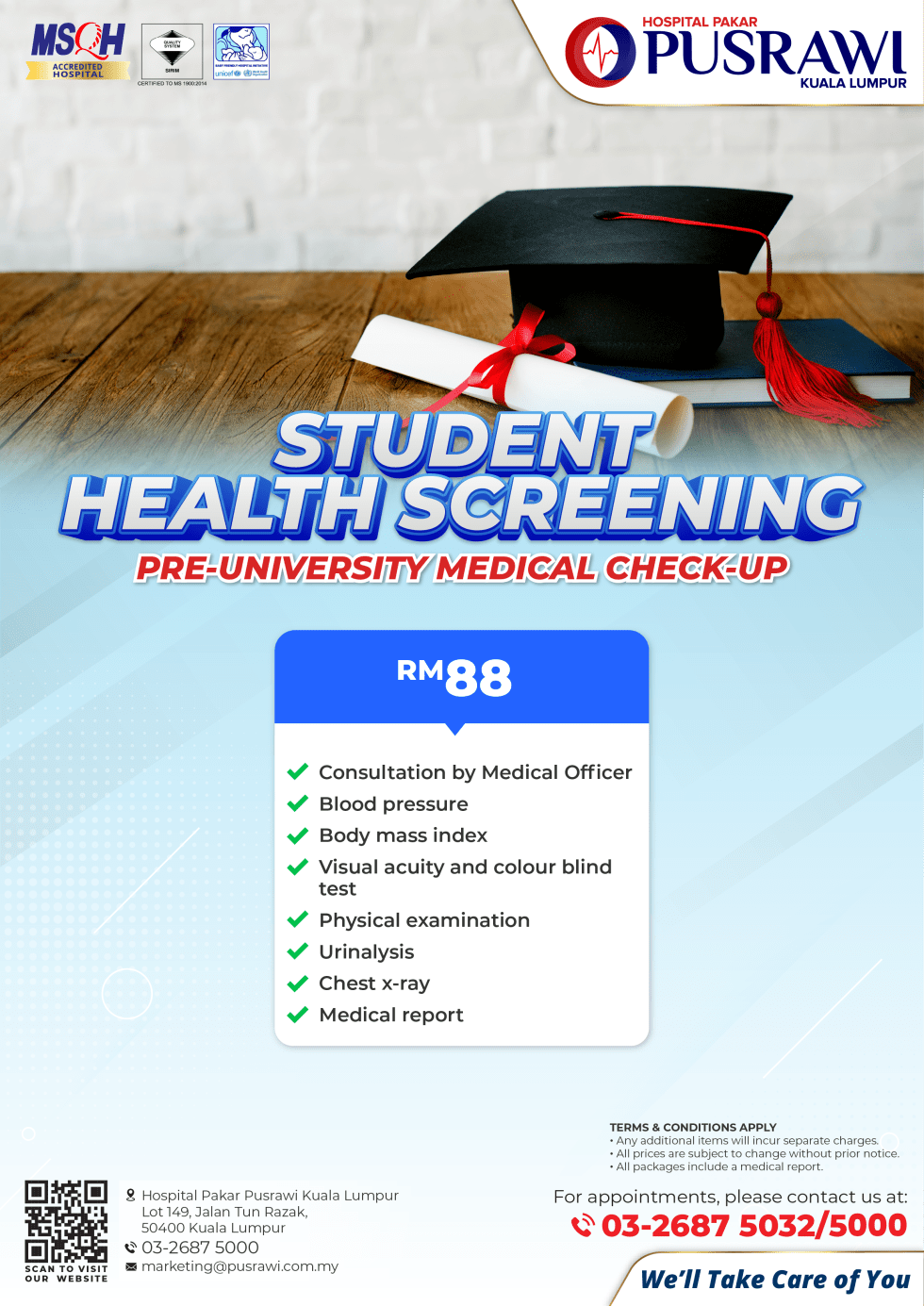 Health Sreening Package | Hospital Pakar PUSRAWI Kuala Lumpur
